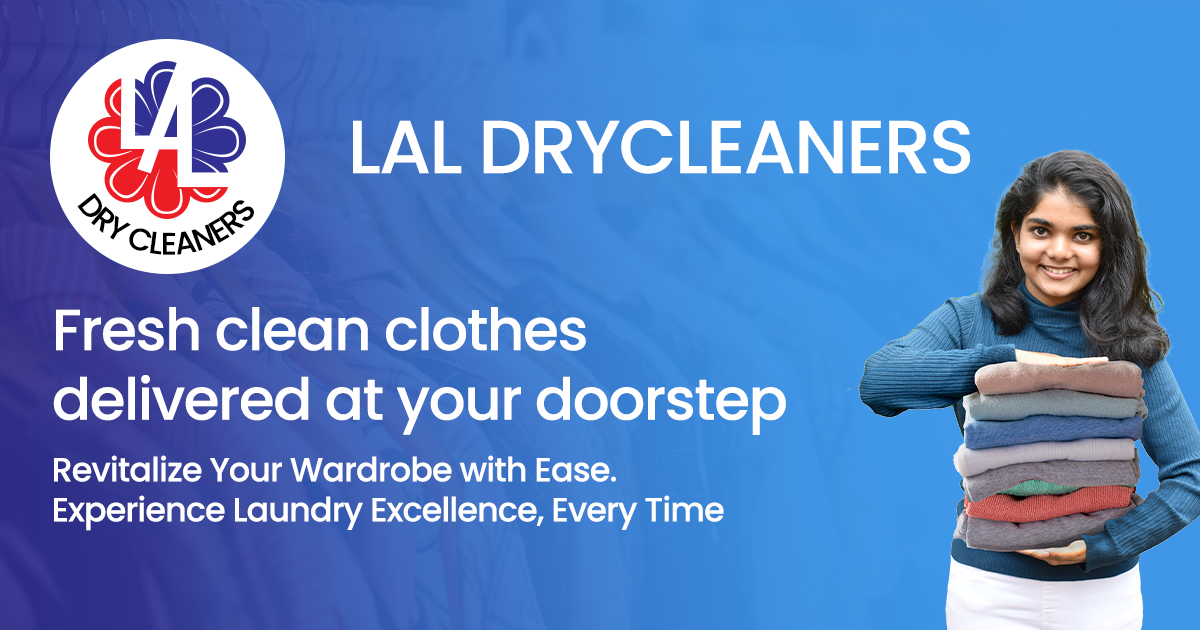 Dry Cleaning Advertising Dry Cleaning Services With Clothes On Hangers
